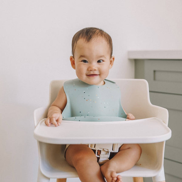 Silicone Bib Mint Confetti Mini Mint