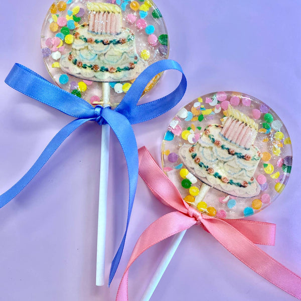 Vintage Birthday Cake Lollipop – Mini Mint