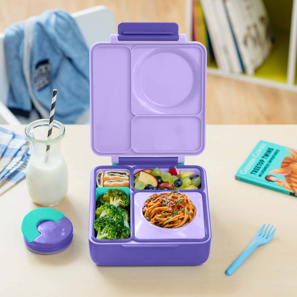 OmieBox Purple Plum Hot + Cold Bento for Kids – Mini Mint