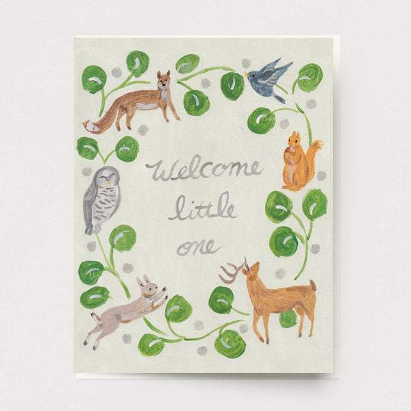 Ingrid Press Woodland Wreath Card – Mini Mint