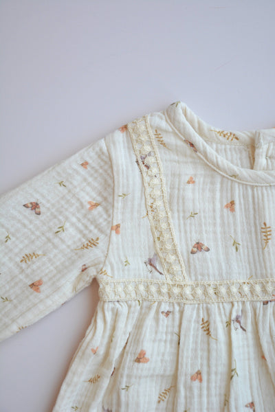 Cotton Muslin Dress - Moths – Mini Mint