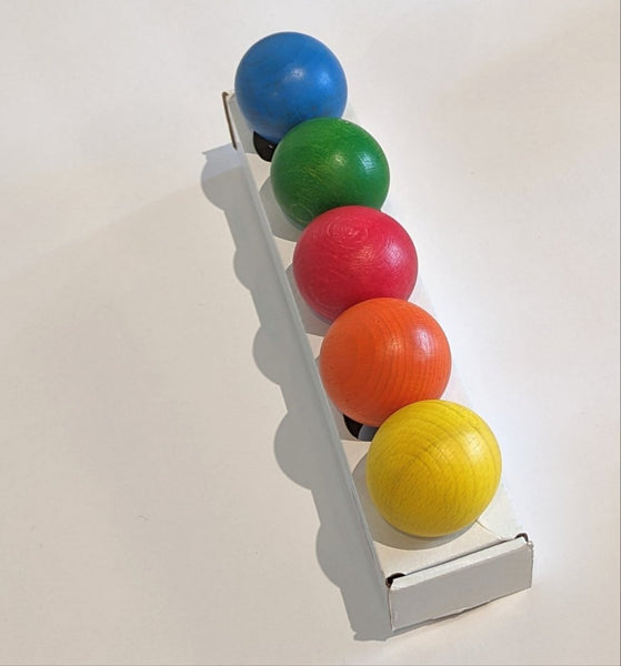 Magic Wood Set of 5 Colored Wooden Balls – Mini Mint
