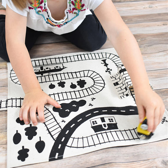 So Handmade Train Playmat – Mini Mint